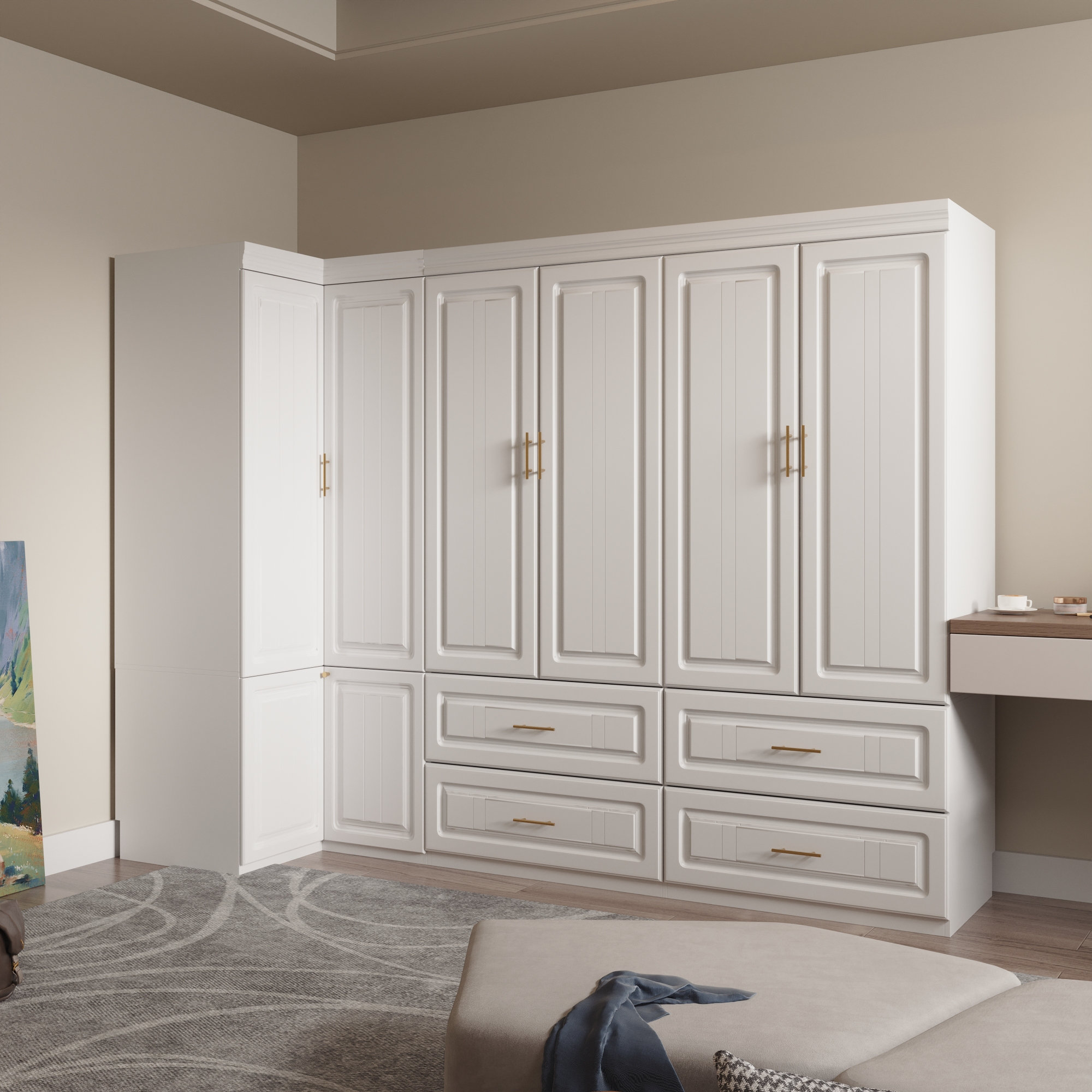 Corner cupboard bedroom store